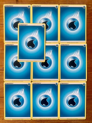 10x Water Energy Cards - Pokemon TCG - NM/M - Basic Blue - Various ...