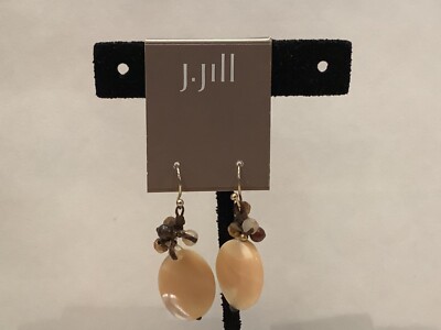 NWT $29 J.JILL CRYSTAL, QUARTZ & ABALONE SHELL PIRCED INCREDIBLE ...