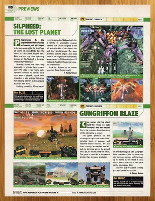 2000 Silpheed The Lost Planet/Gungriffon Blaze PS2 PREVIEW Print Ad/Poster Art | eBay
