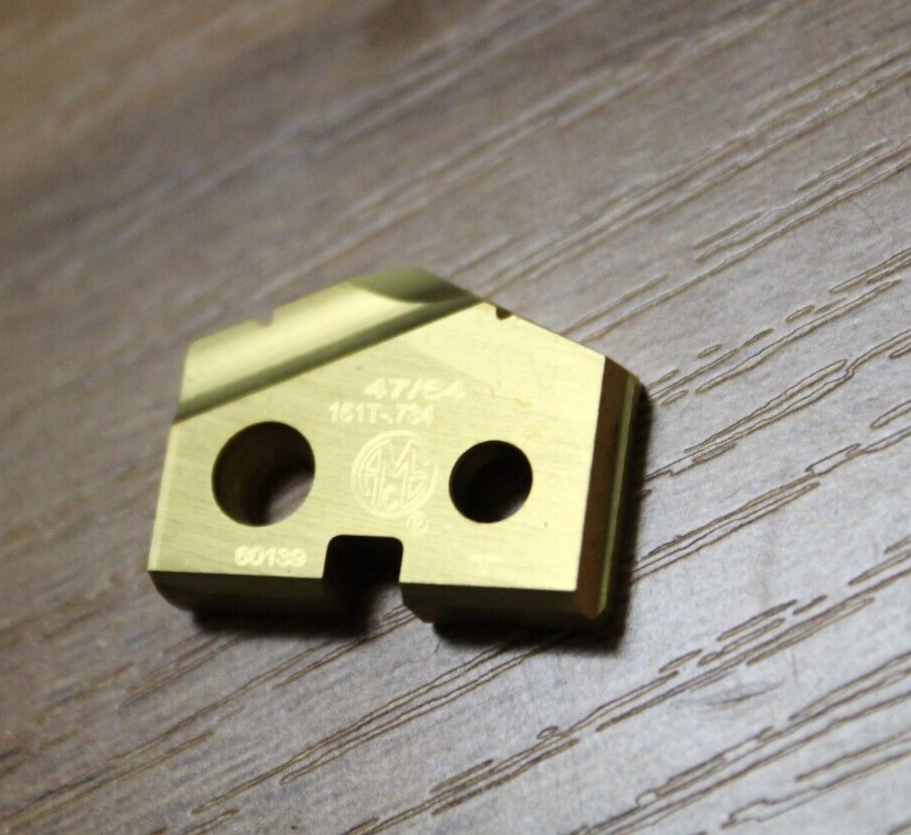 Allied Spade Insert 47/64" DIA Series #1 Gen2 T-A Super Cobalt TIN (2 ...