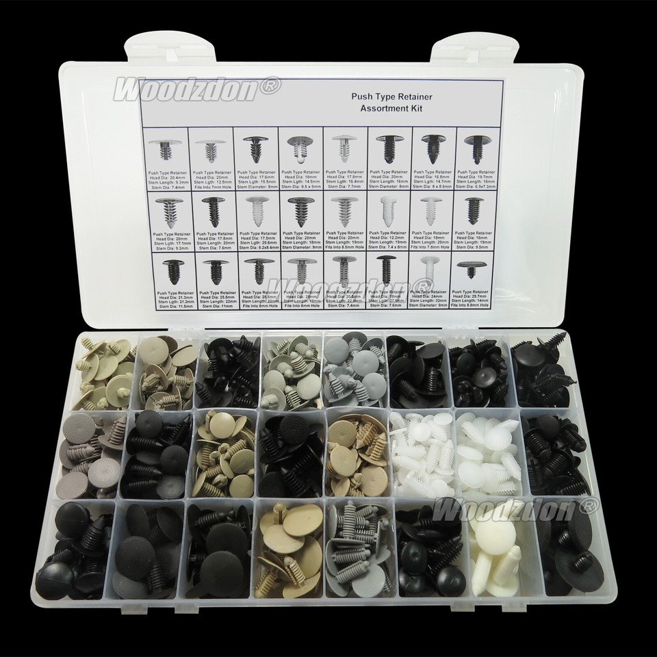 587 Auto Body Clips Push In Fastener Type Retainers Assortment Fix Kit ...
