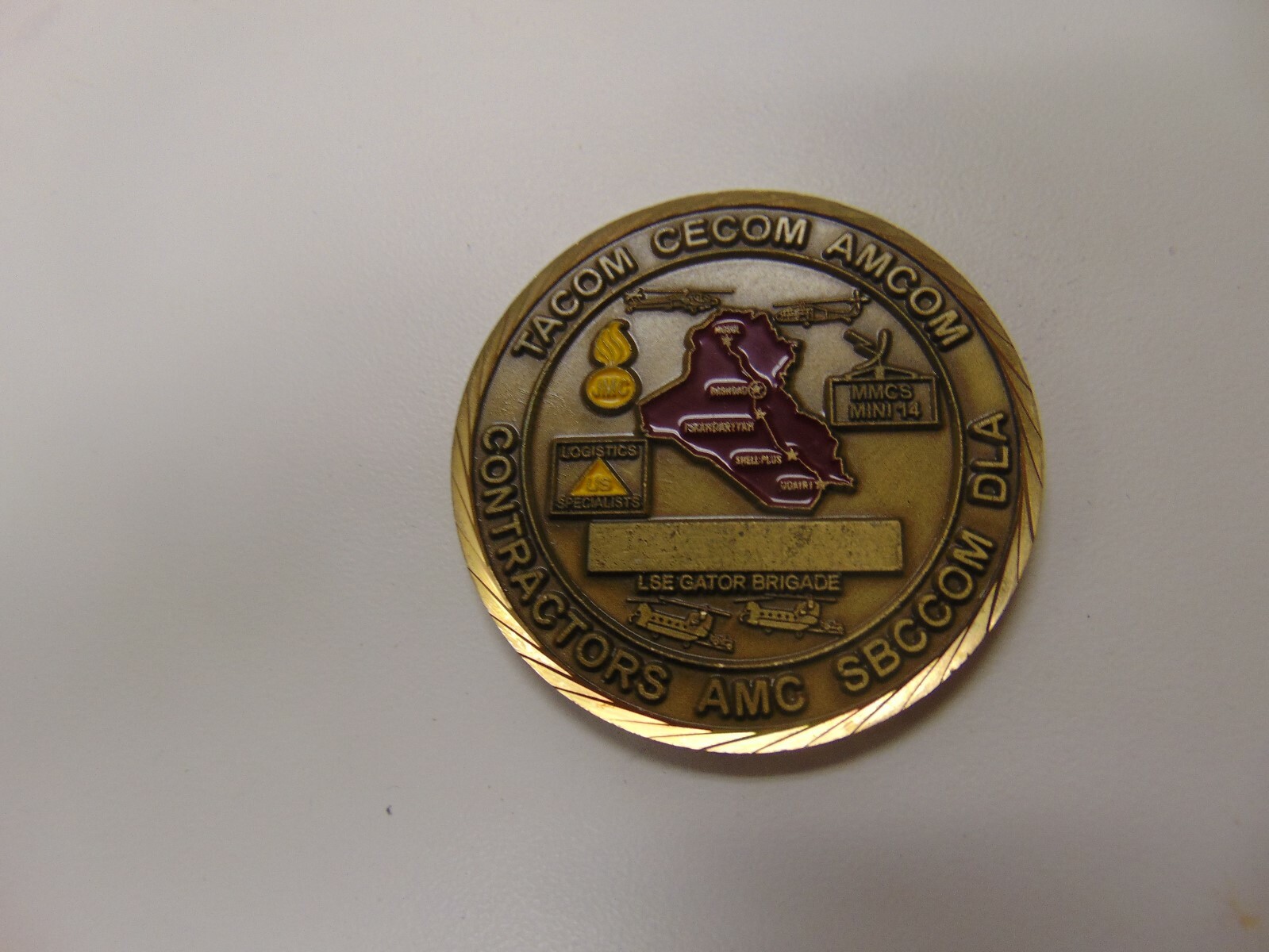 CHALLENGE COIN 101ST AIRBORNE DIVISION LSE GATOR BRIGADE 2003 IRAQI ...