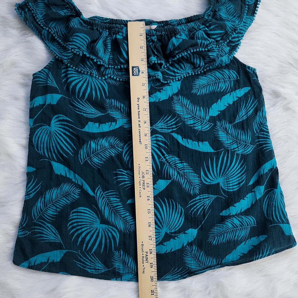 Boden -252 Woodland Green Jungle Palm Hettie Ruffle O… - Gem