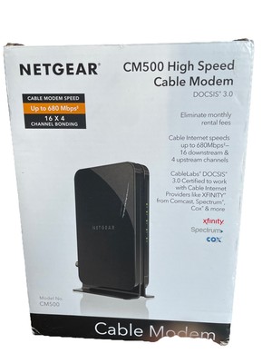NETGEAR CM500 (CM500100NAS) High Speed Cable Modem, 680 Mbps, DOCSIS 3. ...