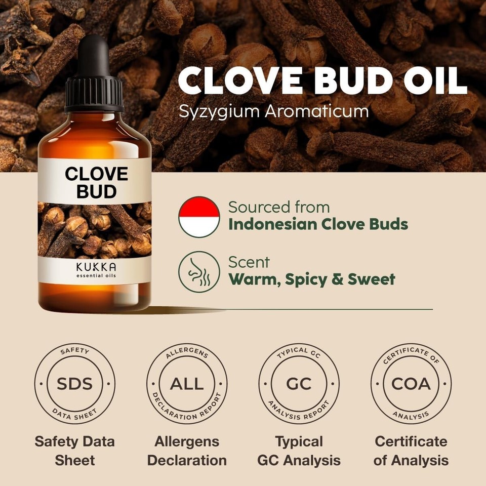 Kukka Clove Oil for Oral Care, Teeth & Gums Cloves Oil - Natural Clove ...