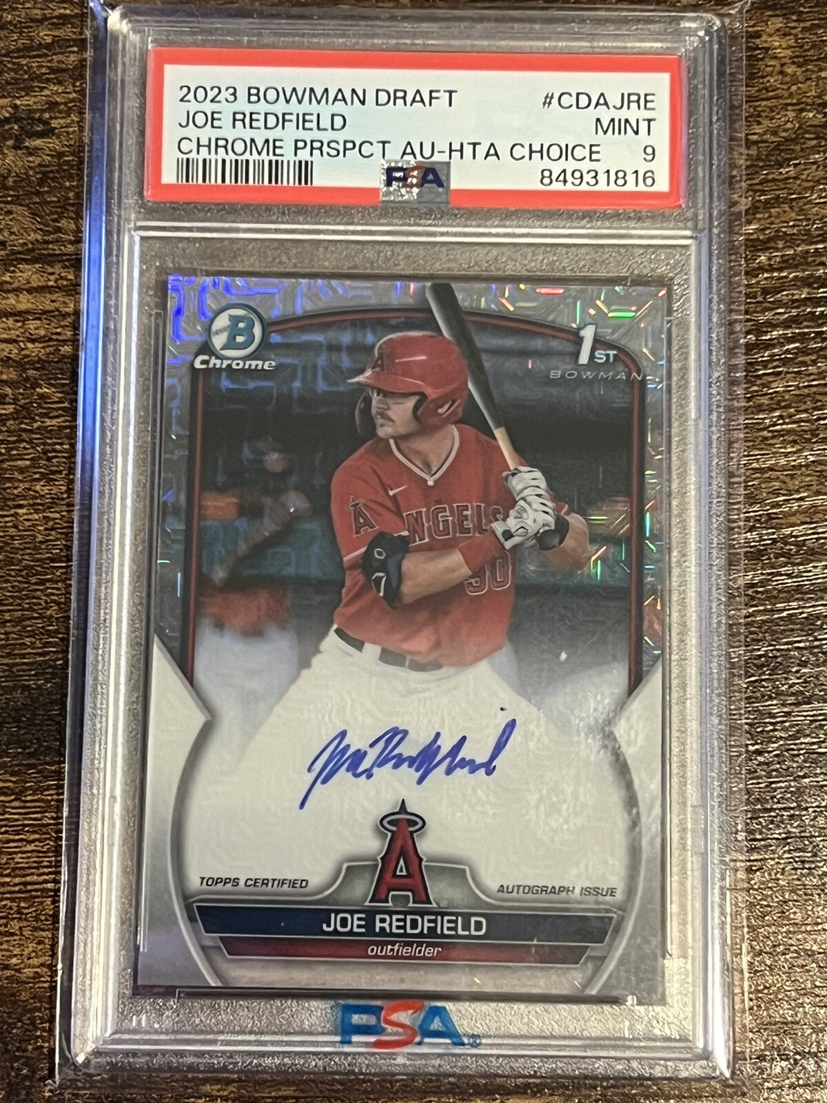 2023 Bowman Draft Joe Redfield 1st HTA Choice Auto /150 PSA 9 Mint | eBay