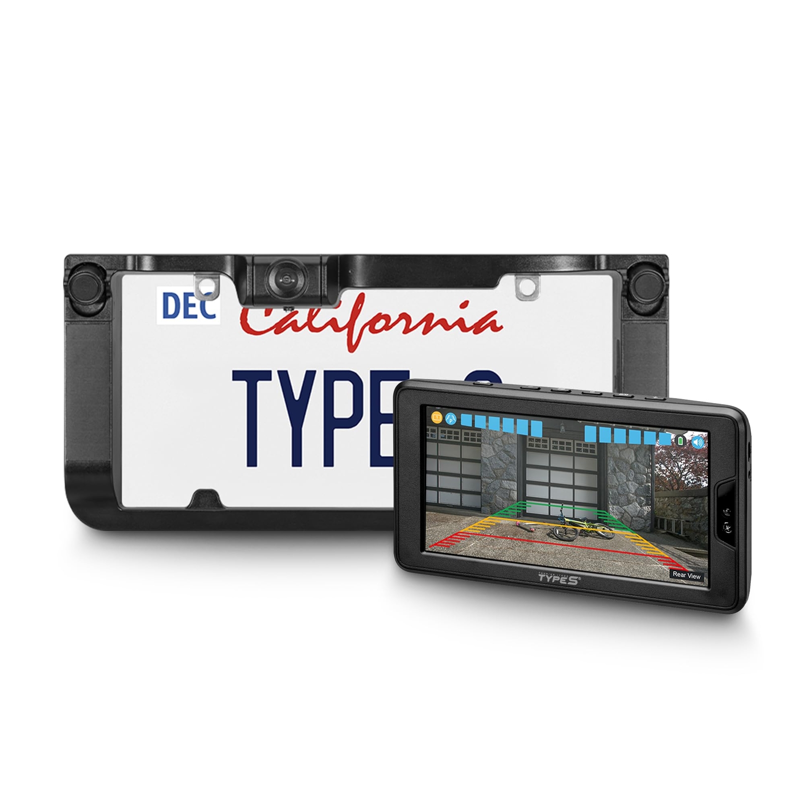 TYPE S Solar Powered Wireless Backup Camera with Backup Proximity ...