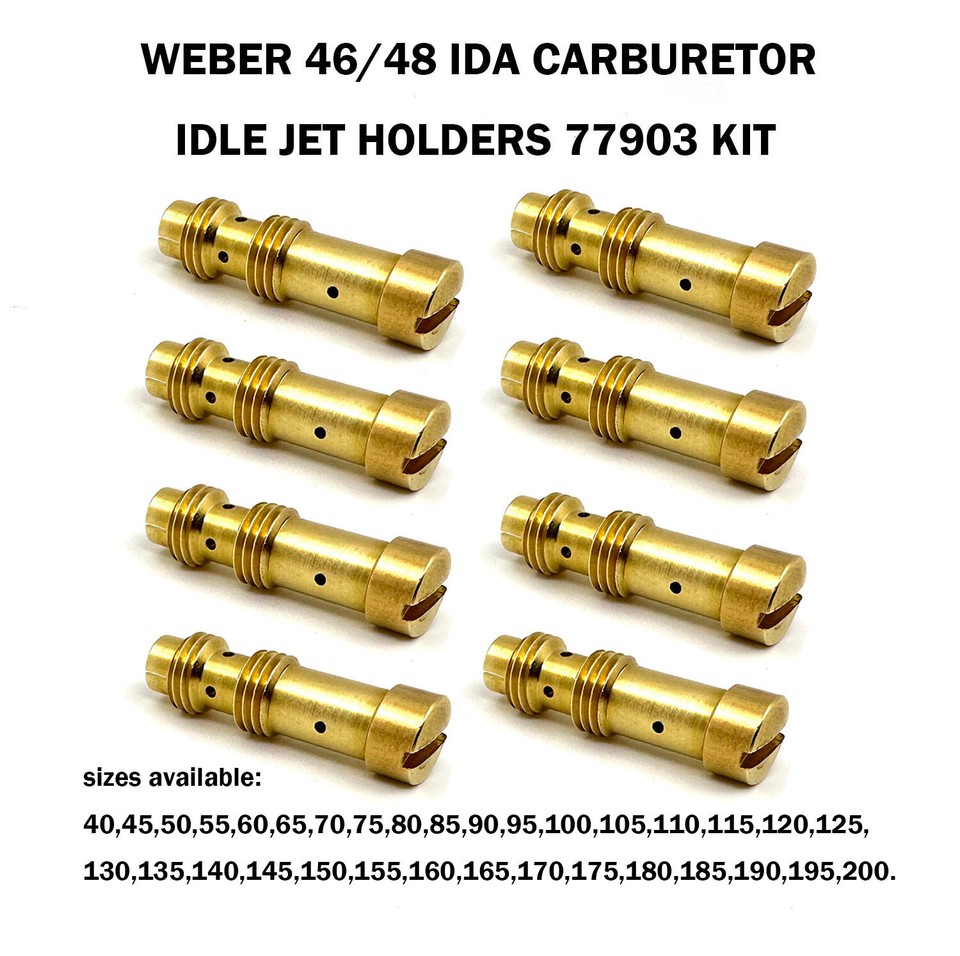 Weber 46/48 IDA Carburetor Idle Jet Holders 77903 Kit | 8PCS | Brass ...