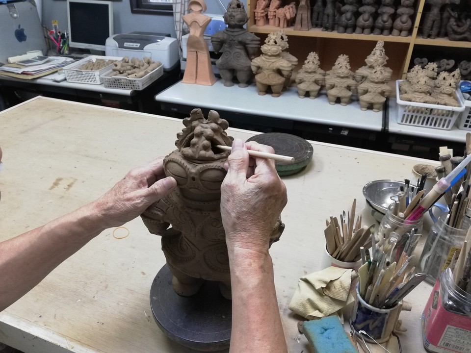 Dogu Jomon period Clay Statue Figure Doll Ancient 4.7"H Made in Japan ...