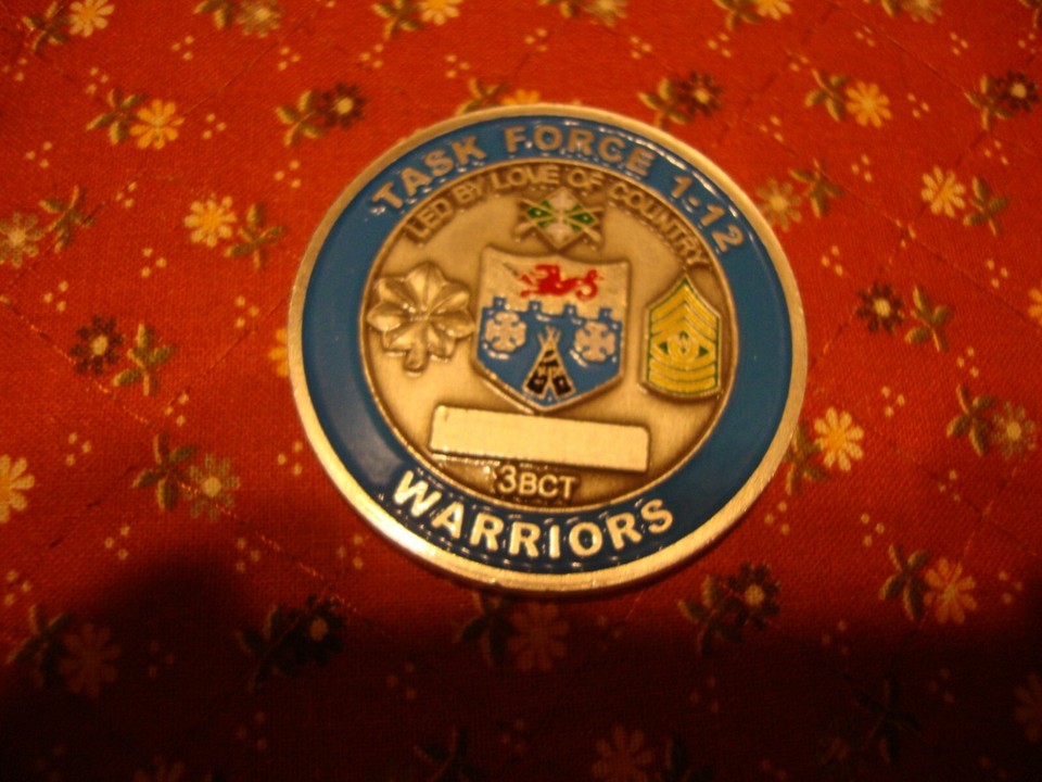 US ARMY CHALLENGE COIN Operation Iraqi Freedom Task force 1-12 3bct ...