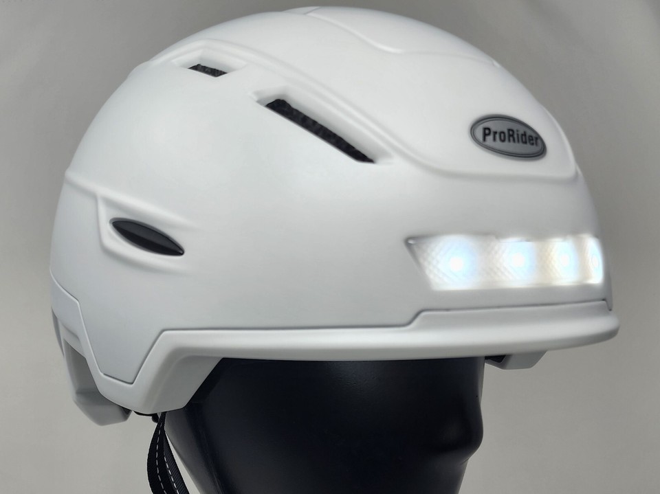 ProRider RAYY E-Bike Helmet, Integrated Break Lights + Turn-Signals, In ...