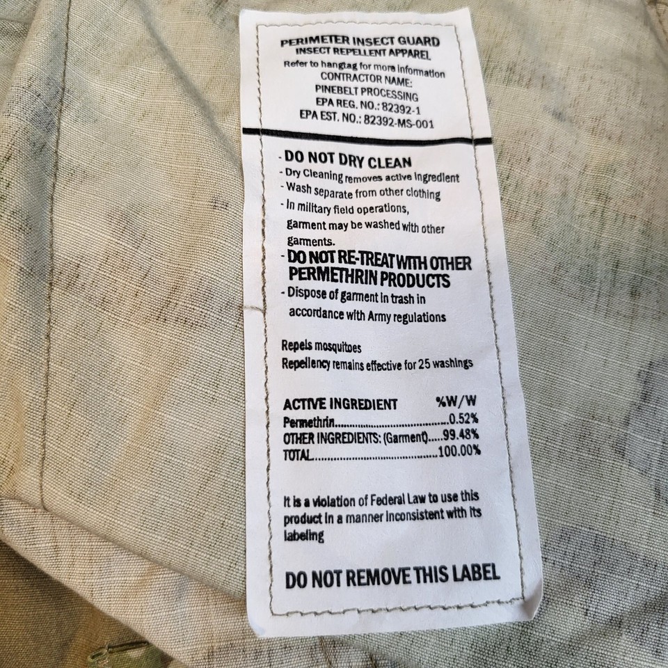 US Army Men Coat Large Green Camo Military Perimeter Guard Ripstop ...