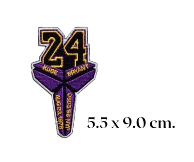 Kobe Bryant24 Basketball 5.5x9.0cm Patches Logos Iron, sew on fabrics ...