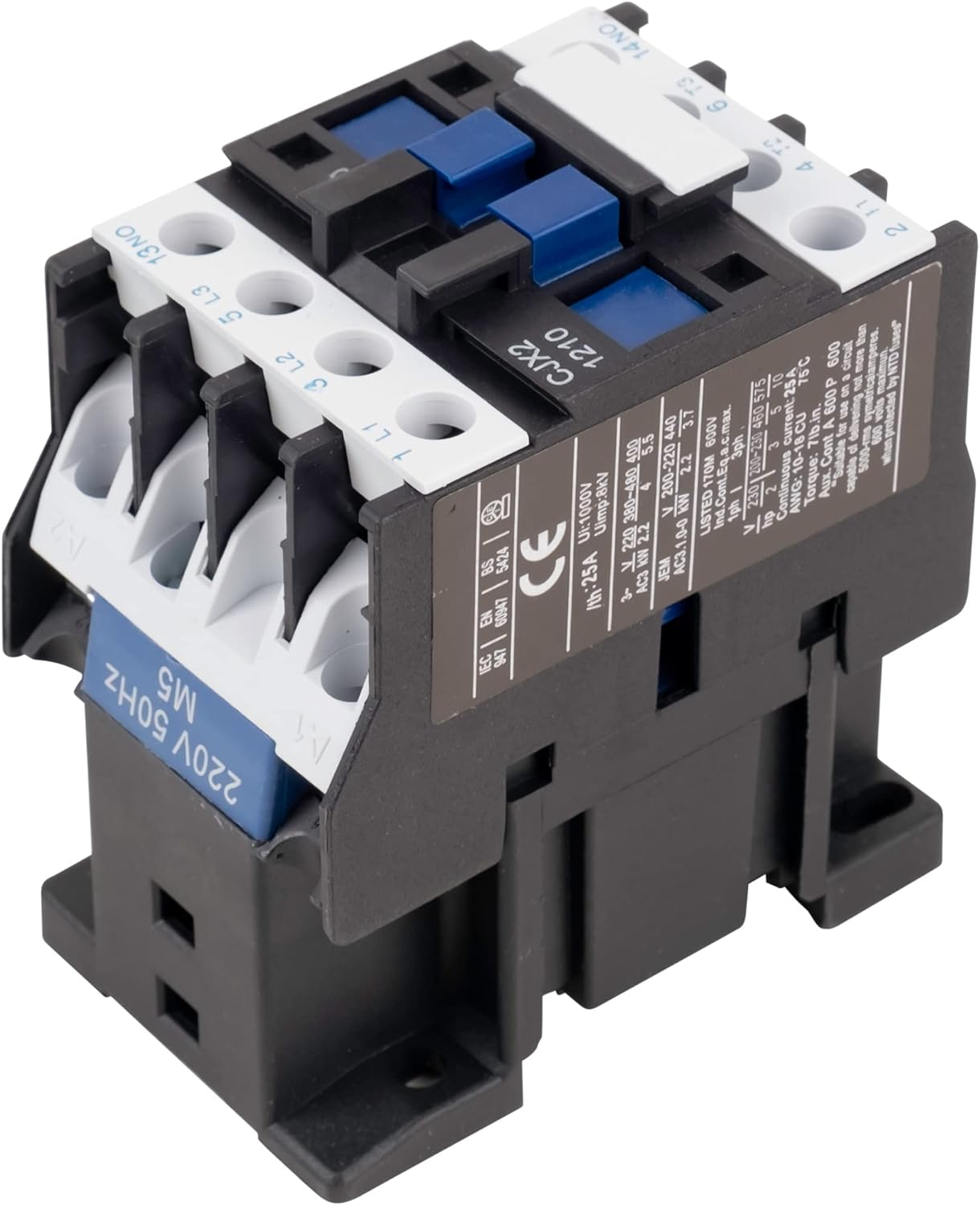 Ultra Durable CJX2-1210 3 Pole Contactor 25 Amp 220VAC Coil by ...