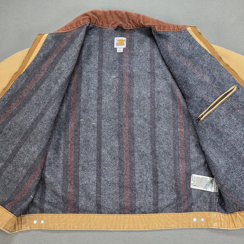 Interstellar Carhartt RNJ001 BRN Detroit Jacket Mens XXL Blanket Lined ...