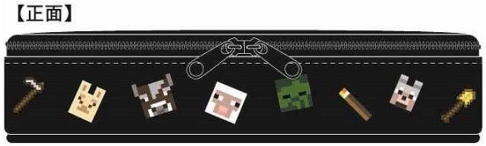 K Company Minecraft Full Open Pouch Motif H5 x W21.6 x D7.5cm MC H5×W21 ...