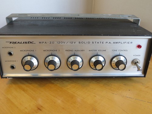 Realistic MPA-20 Radio Shack Solid State PA Amplifier Model MPA-20 | eBay