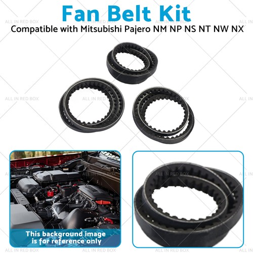Fan Belt Kit 13A0915 Suitable for Mitsubishi Pajero NM NP NS NT NW NX 3 ...