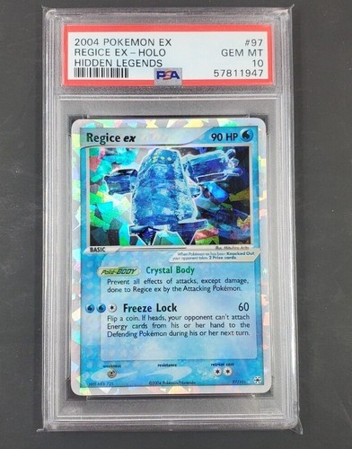 Pokemon PSA 10 Regice EX Hidden Legends Gem Mint 97/101 | eBay