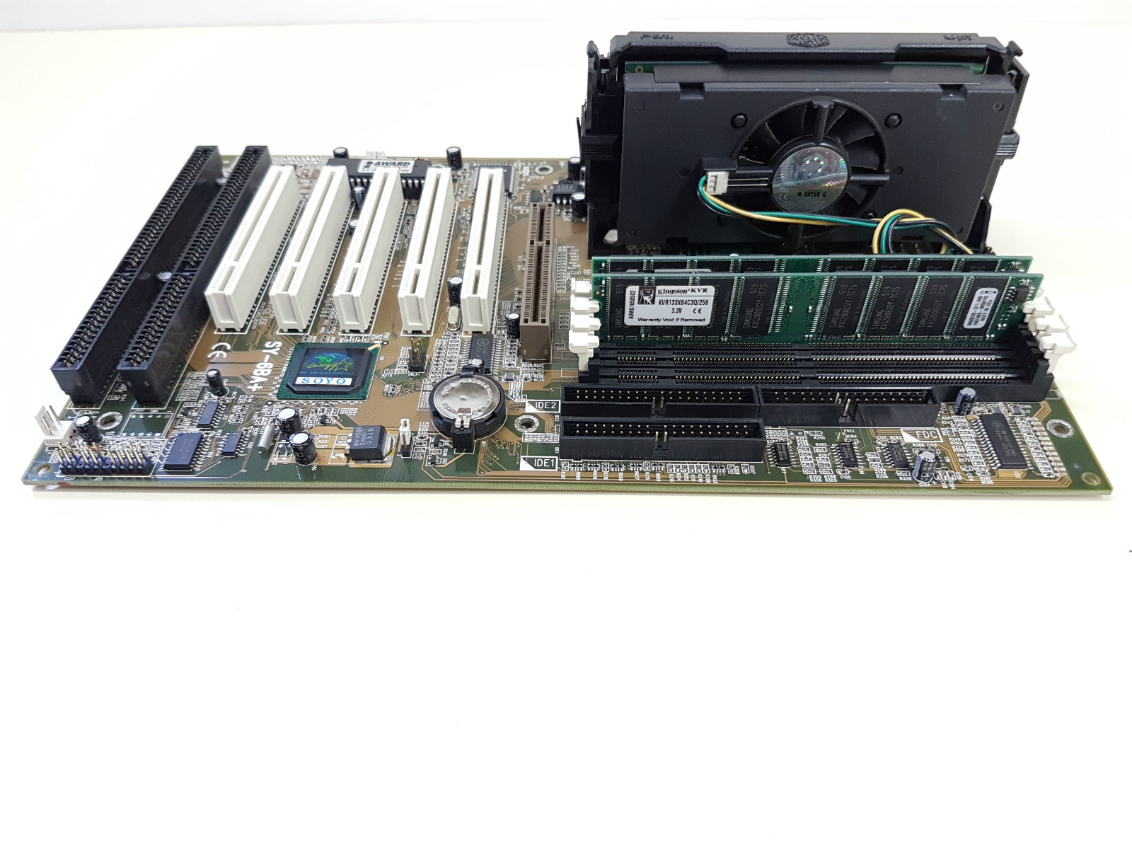 SOYO SY-6BA+ SLOT1 i440BX 2xISA + Pentium III 500MHz + 512MB + I/O ...