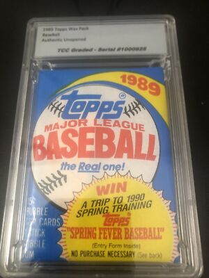 1989 Topps Baseball Wax Pack Certified Authentic Unopened And ...