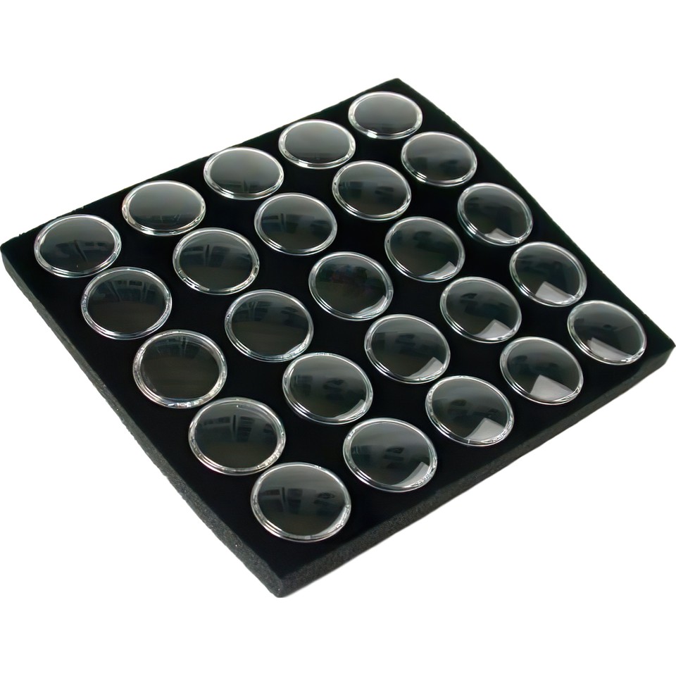 2 25 Black Foam Gem Jar Jewelry Display Tray Inserts 7 3/4" x 7" | eBay