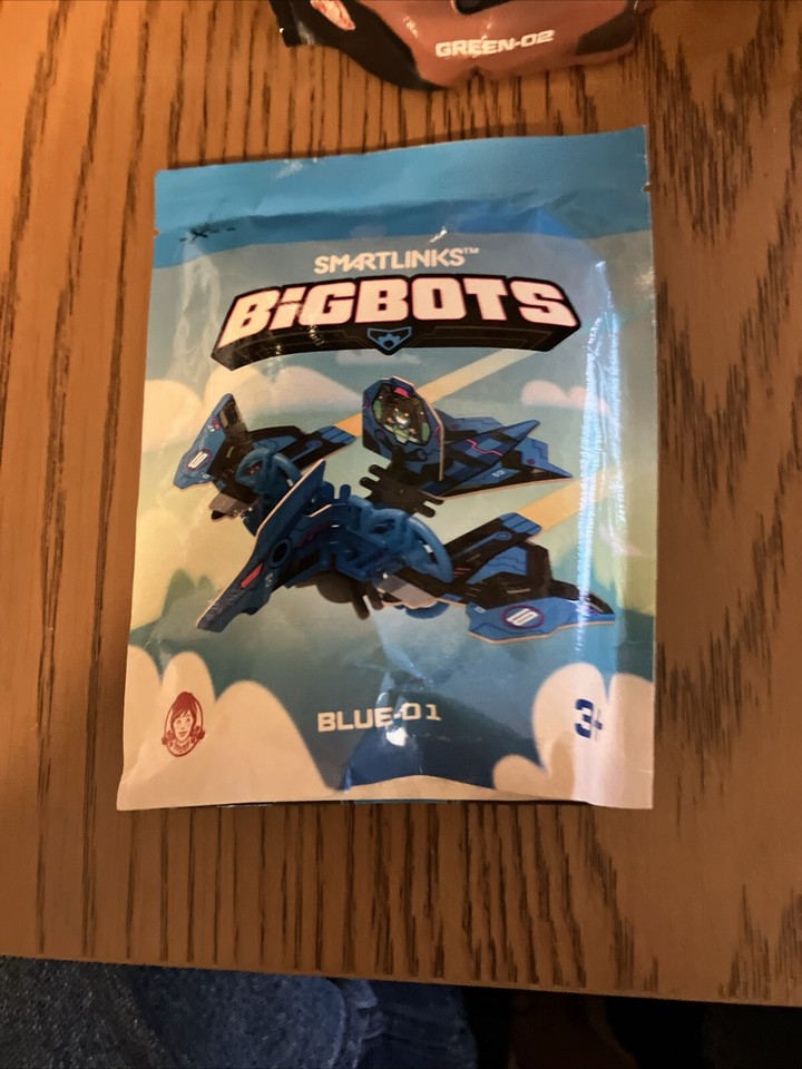 Big Bots Smartlinks BLUE-01,GREEN-02,& RED-04 Wendy’s Kids Meal Toy ...
