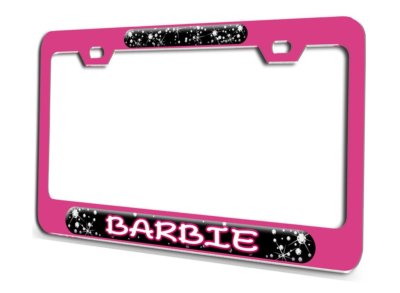 BARBIE Princess Pink Steel License Plate Frame 3D Style | eBay