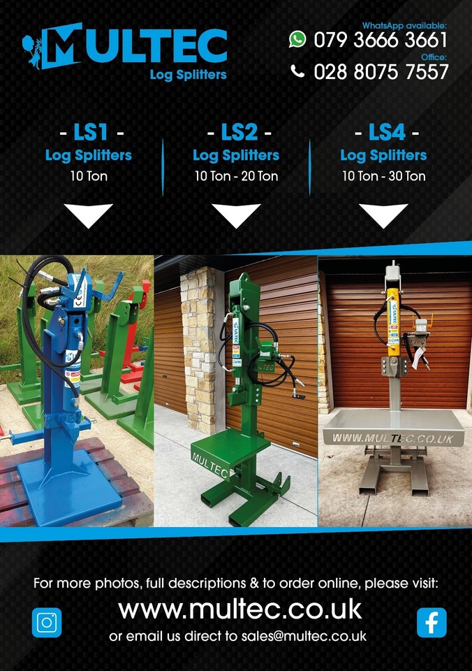 Multec LS1 Log Splitter (Tractor 3PL Hydraulic Firewood Block Cutter) | eBay UK