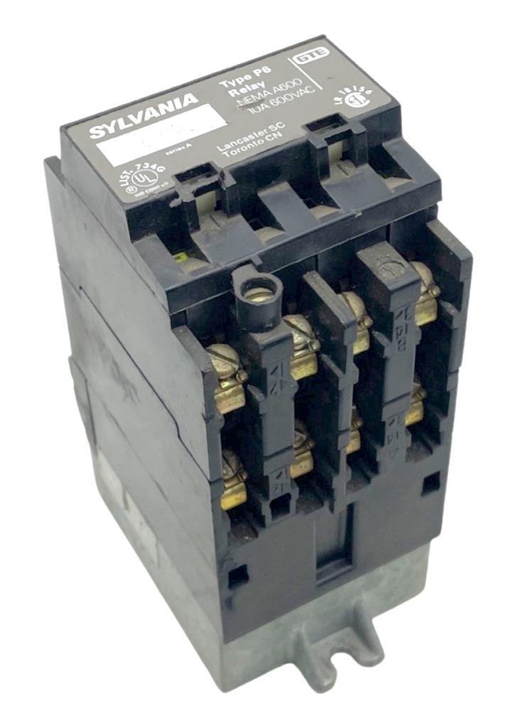 Sylvania P6-40-76 Type P6 Control Relay NEMA A600 4-Pole 10A 600VAC | eBay
