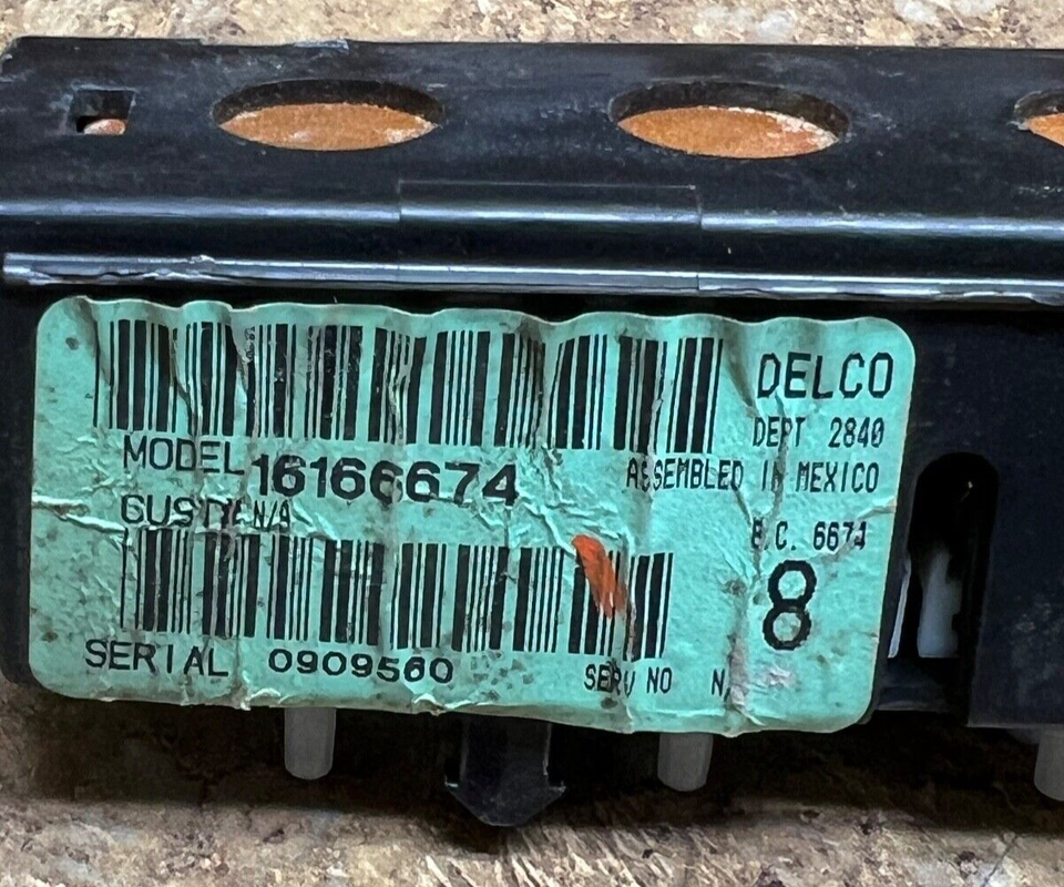 🚘 92-99 LESABRE 92-96 PARK AVE AC MANUAL CLIMATE TEMP PROGRAMMER ...