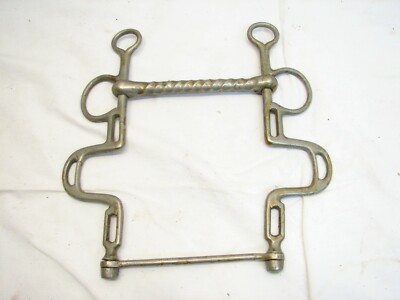 Antique Hand Forged Horse Snaffle Bridle Bit Equestrian Western Tack ...