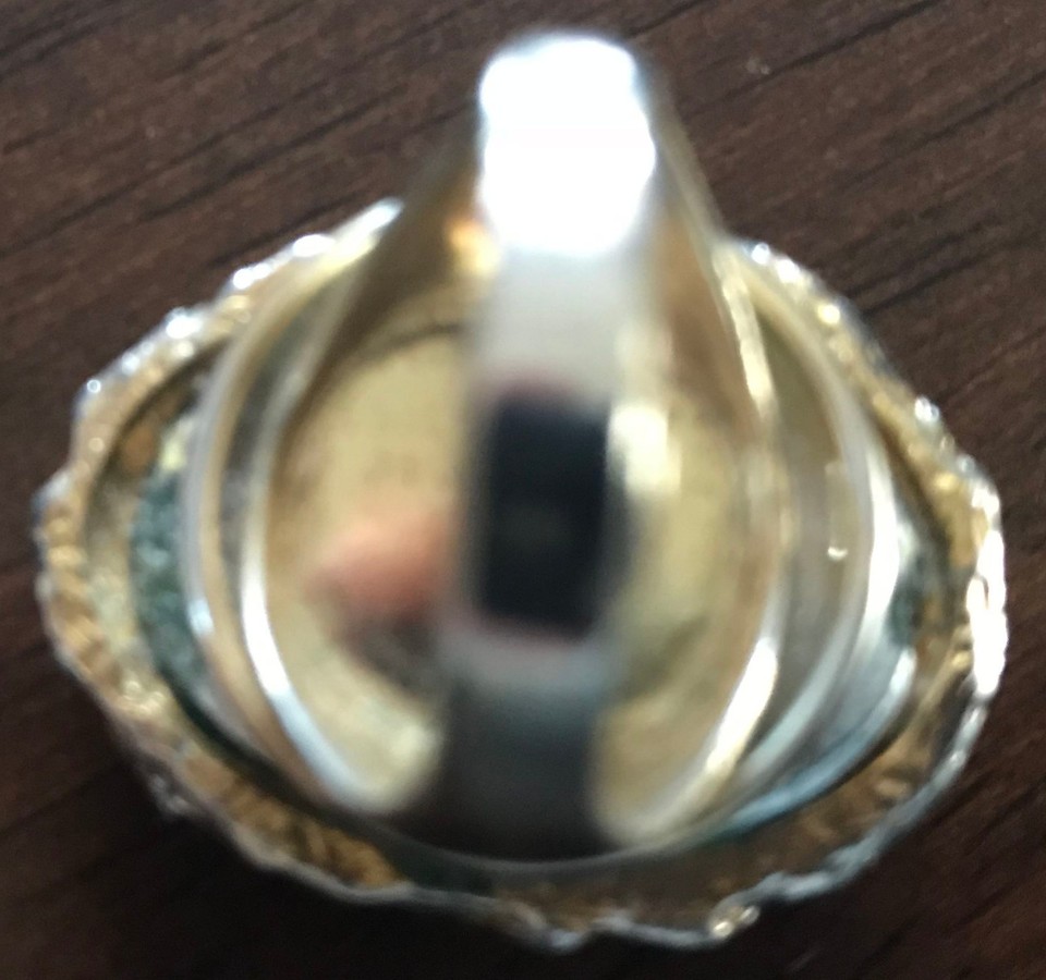 Top-Tipp Large "Kaiser-Ring" Gold Color With Green Stone Colorful ...