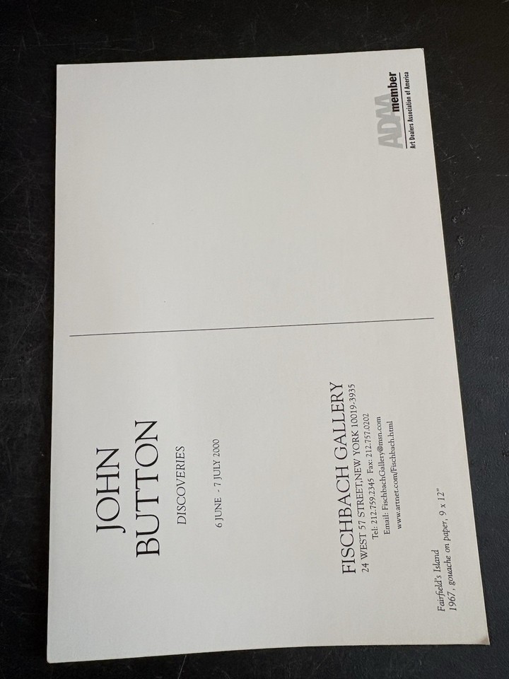 art postcard OS John Button Discoveries 2000 Fischbach gallery ...