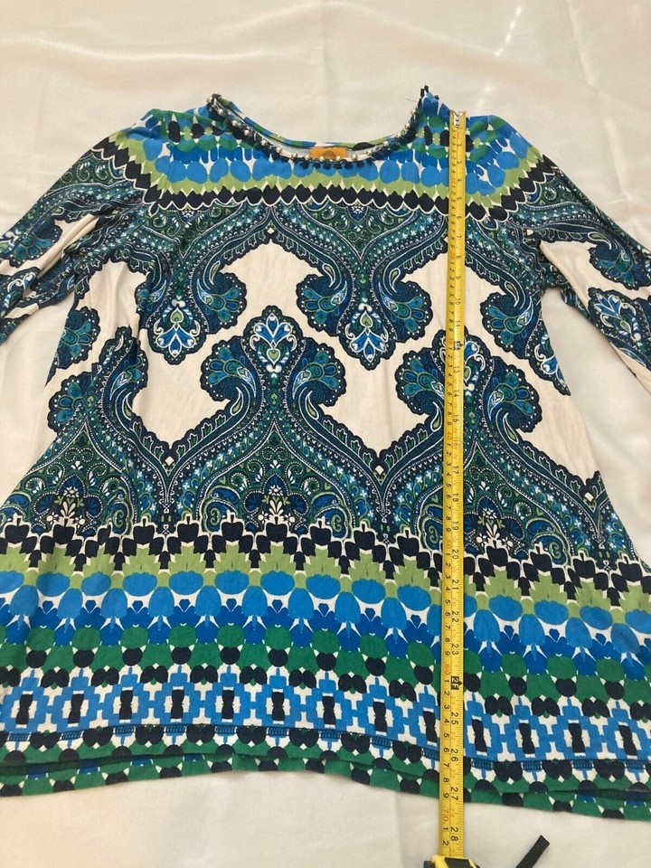 Ruby Rd. Petite PL Pattern Long Cascading Sides Bottom Top (20" Sleeves ...