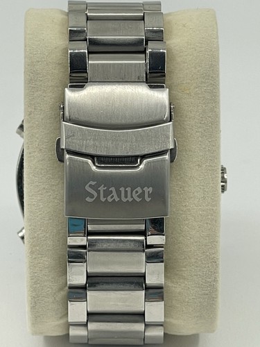 STAUER DUAL TIME CHRONOGRAPH WITH LIGHT QUARTZ MEN WATCH | eBay
