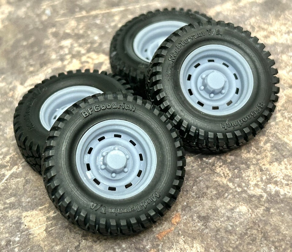 1/24 Scale: 18-Inch “Off-Road Chevy Truck Rally 2” Wheels W/ Mud Tires ...