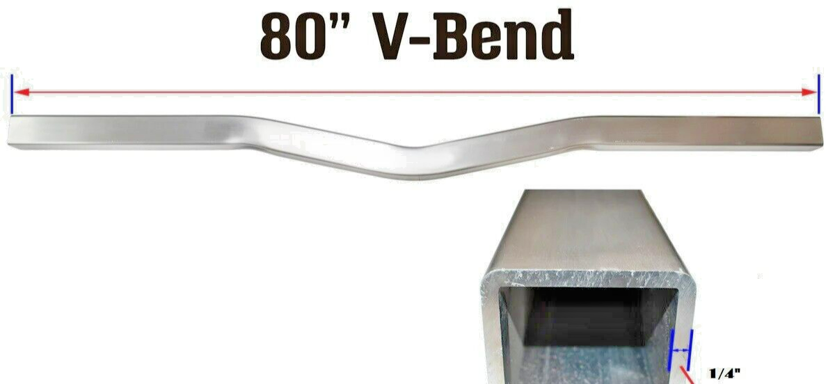 Boat Trailer Aluminum Crossmember V-Bend Square Tube 3" x 3" x 80 ...