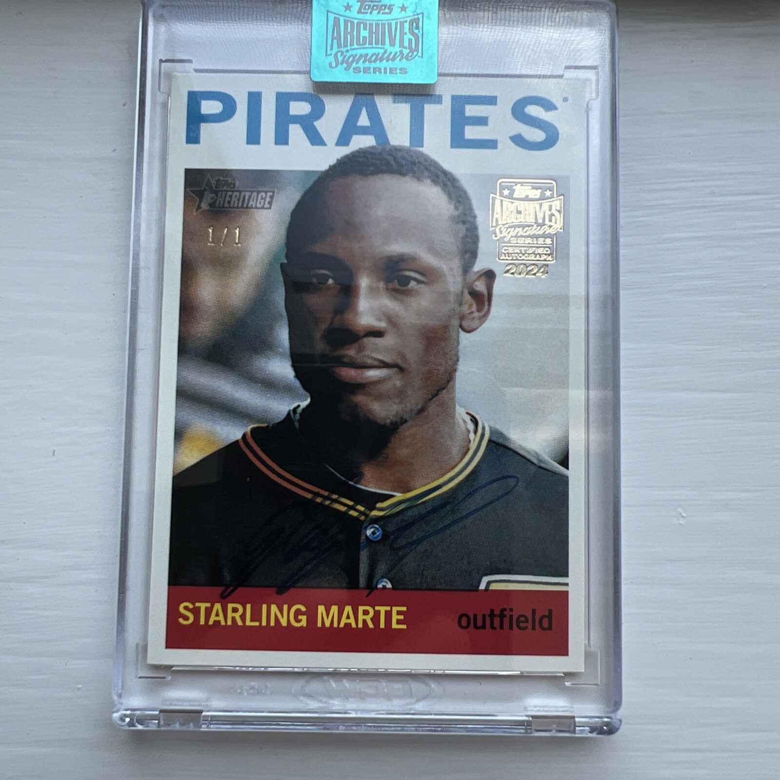 2024 Topps Signature Series Starling Marte Auto 1/1 Pirates 23 Topps ...