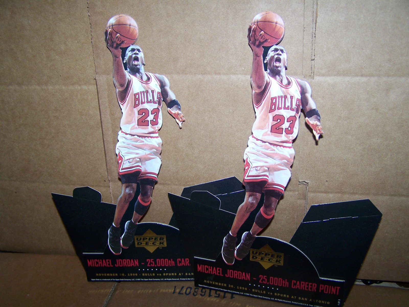 LOT OF 2 - Upper Deck Michael Jordan Commemorative Standees - 25,000 ...