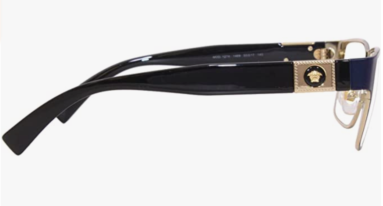 New VERSACE Rectangular Eyeglasses MOD. 1274 1468 55-17 140 Blue & Gold ...