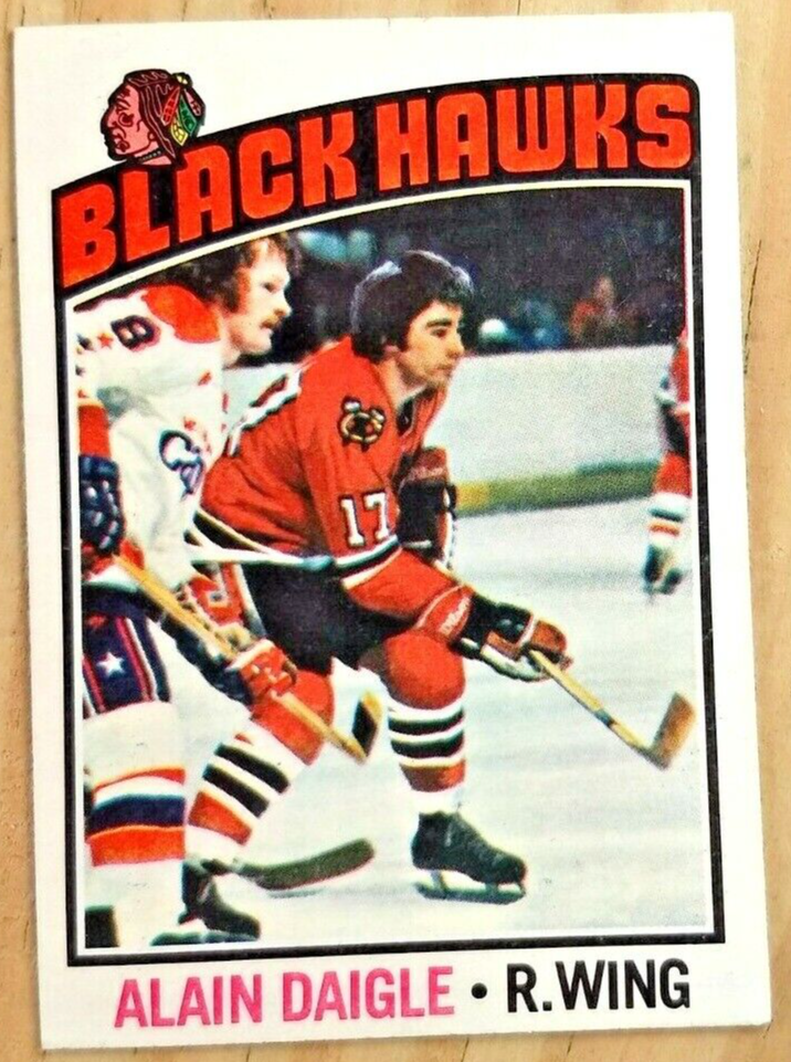 1976-77 TOPPS ALAIN DAIGLE CARD#156 CHICAGO BLACKHAWKS | eBay