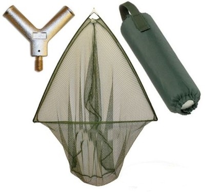 NEW 42 INCH GREEN / BLACK CARP NET CARP / PIKE landing net + free net ...