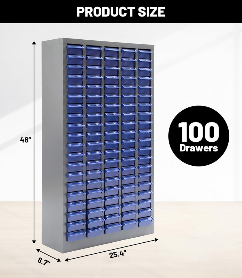 Bolt and Nut Tool Storage Cabinet 100 Drawers Parts Cabinets Material ...