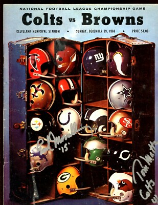 1968 NFL Championship Program Baltimore Colts at Cleveland Browns 2 ...