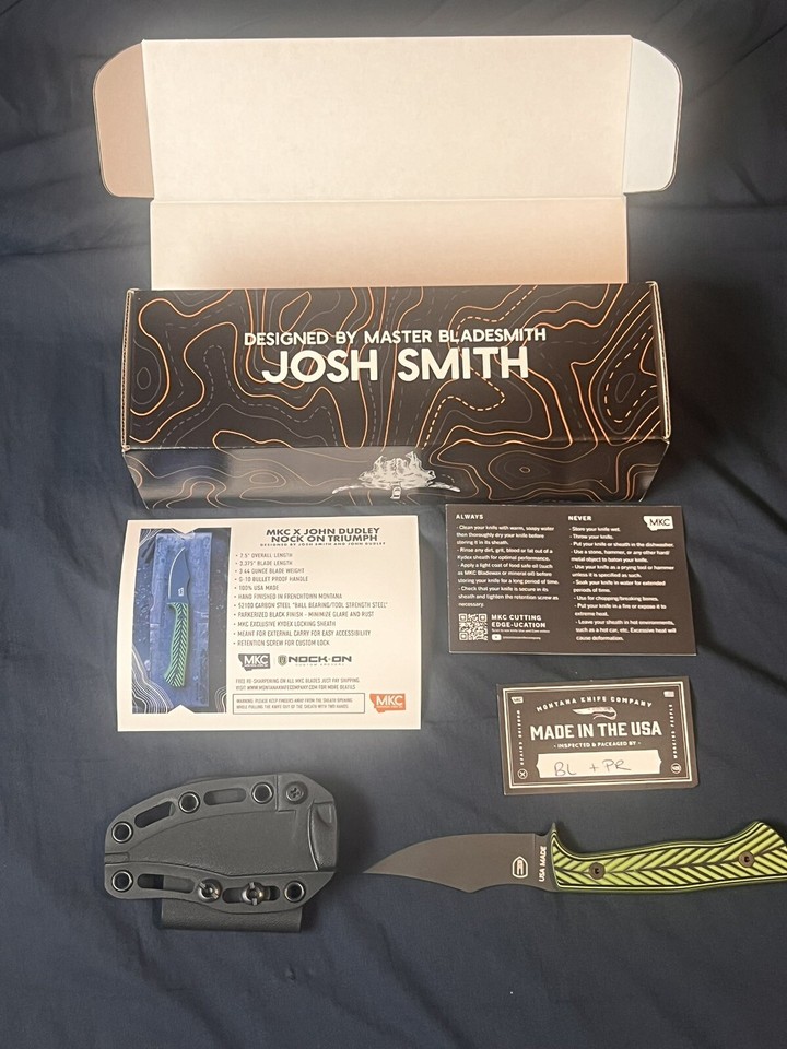 Montana Knife Company MKC Nock On Triumph Hunter Knife , Neon Green ...