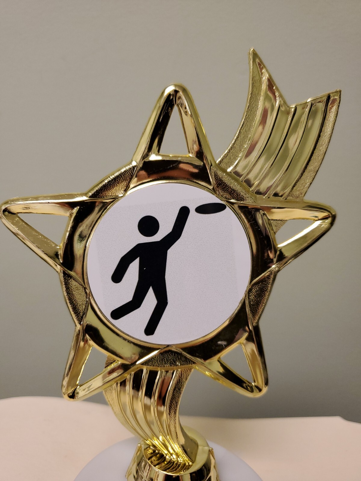 Frisbee Disc Golf trophy award, with engraving, about 7" tall, new ...