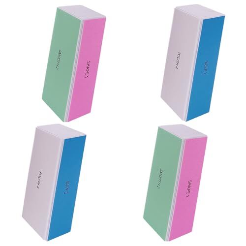 4 Way Nail Buffer Block (4 Pcs), Nail Shine 4 Pcs shine buffer block 4 ...