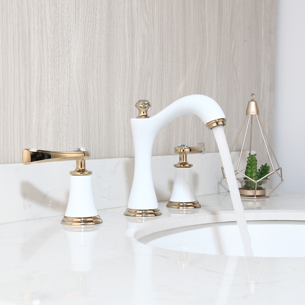 Bathroom Faucets With White Handles
