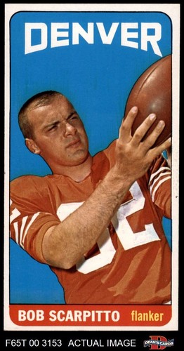 1965 Topps #62 Bob Scarpitto Broncos SHORT-PRINT Notre Dame 7 - NM | eBay